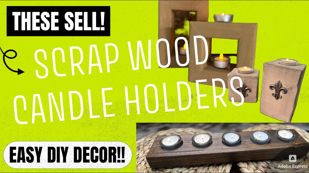 DIY Candle Holders from Scrap Wood: 3 Creative Projects! - YouTube