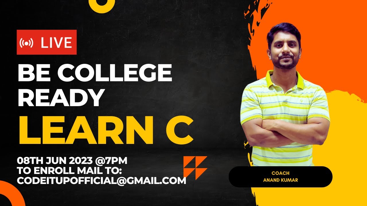 C Programming PAID Batch | Basics of C Programming | 01st Day Live ...