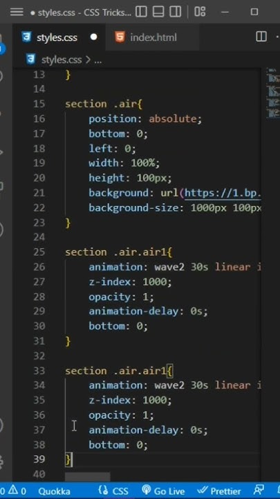 How to make Wave Background Animation : 100 CSS Tricks #htmlcss #webdevelopment #frontend # ...