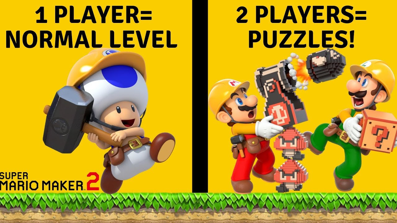 2 Player Puzzles, 1 Player Level! (SMM2 Level) - YouTube