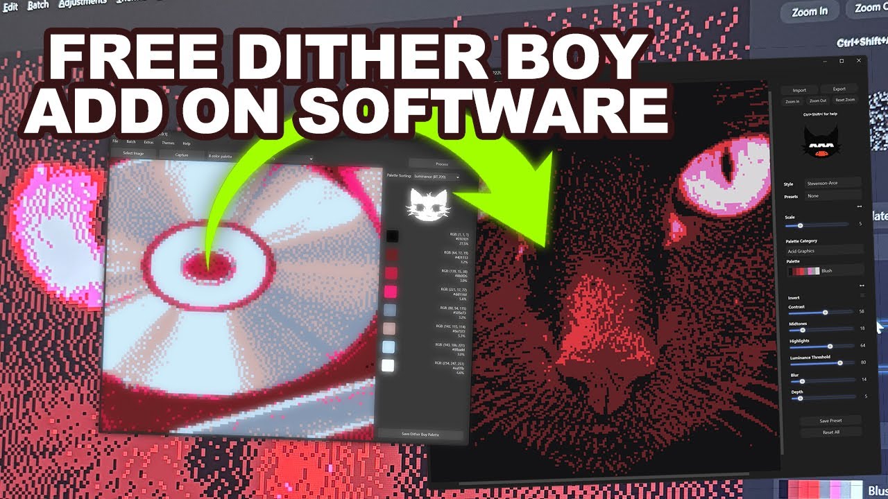 Create Custom RETRO SHADERS for Dithering | Free Dither Boy Software ...