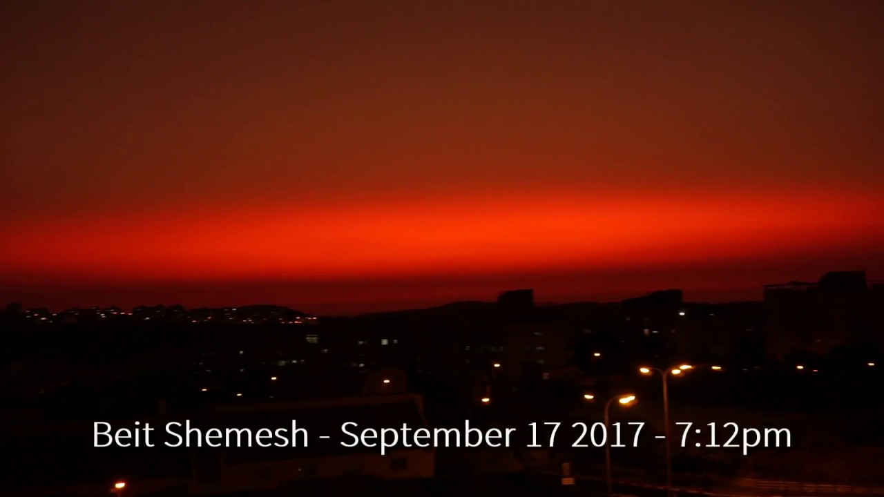 NATURAL PHENOMENON! Red Sky Like Never Seen Before. In Israel, Days ...