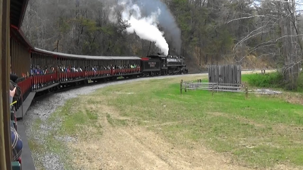 Dollywood Express Train Ride POV (right side rear) Opening Day 2016 ...