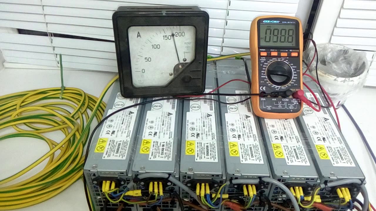 Тест блоков питания для ячеек Bitfury 48-Bitfury B8 в штатном режиме ...