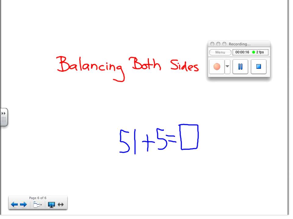 Balancing Both Sides of an Equal Sign TH KD - YouTube