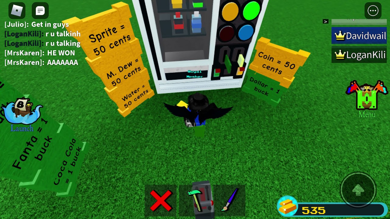 working vending machine in build a boat - YouTube