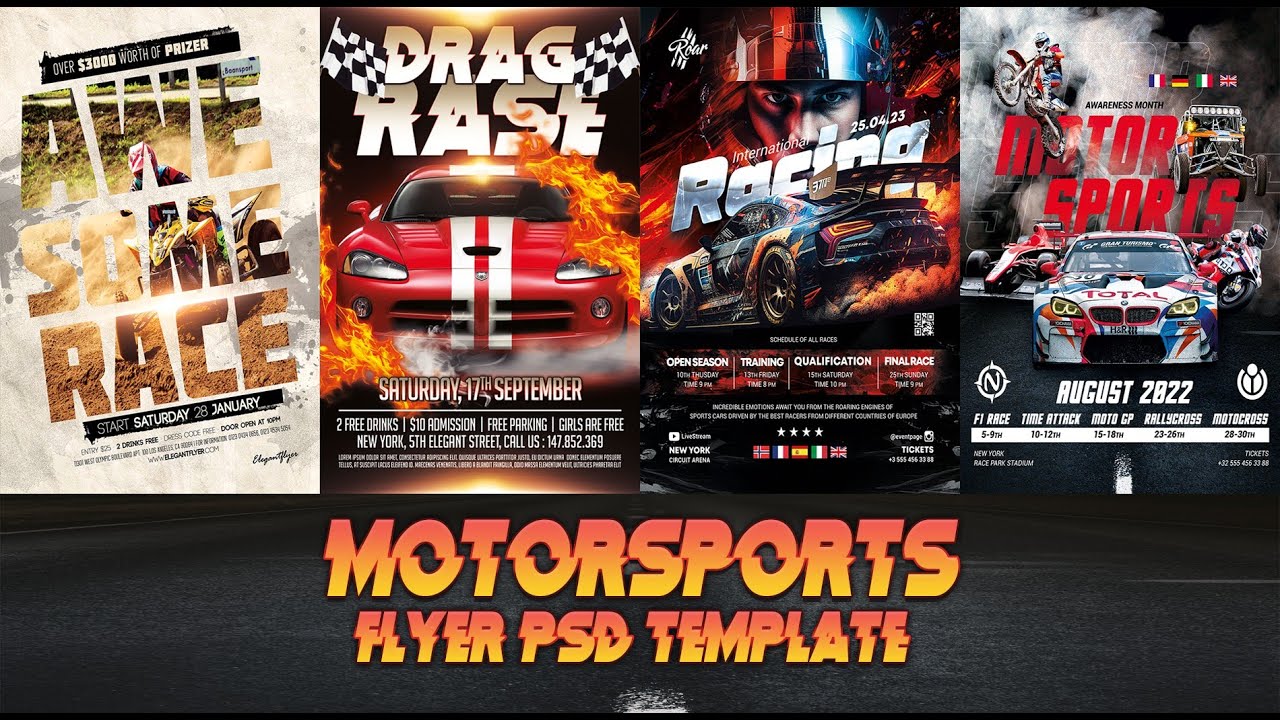 International Racing Motorsports Flyer PSD Template Free || Motocross ...