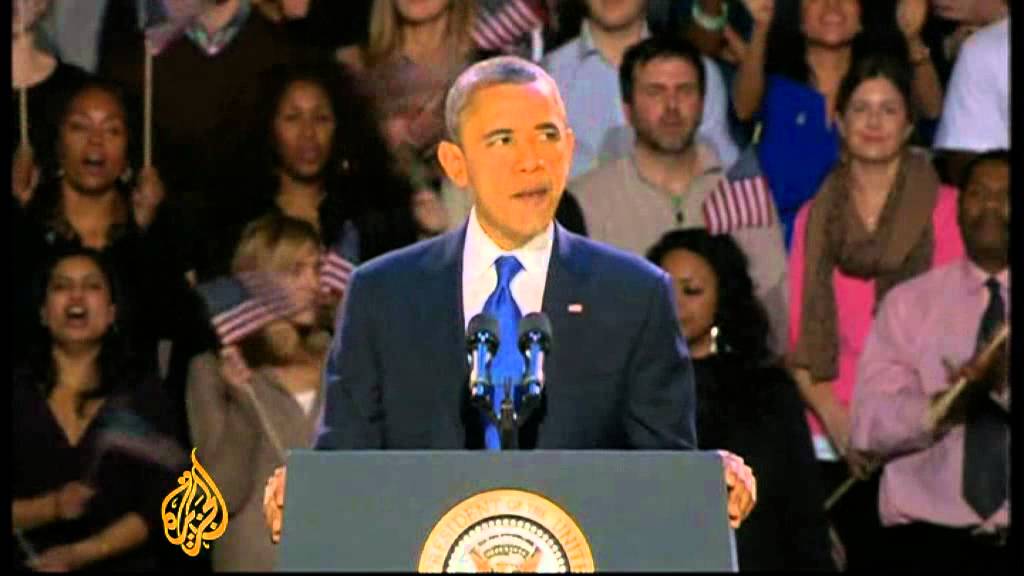 Obama wins second four year term in office - YouTube