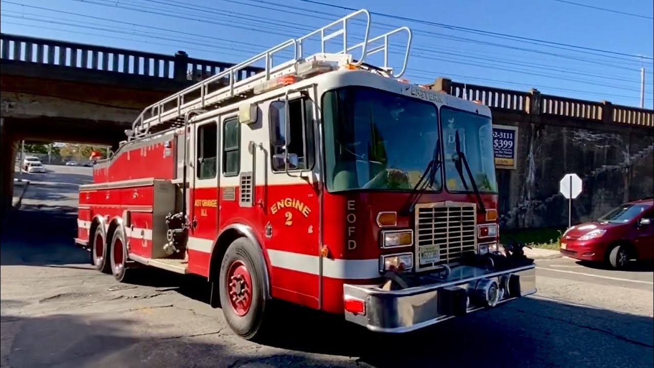 East Orange Fire Department Engine 2 And Spare Car 3 Responding - YouTube