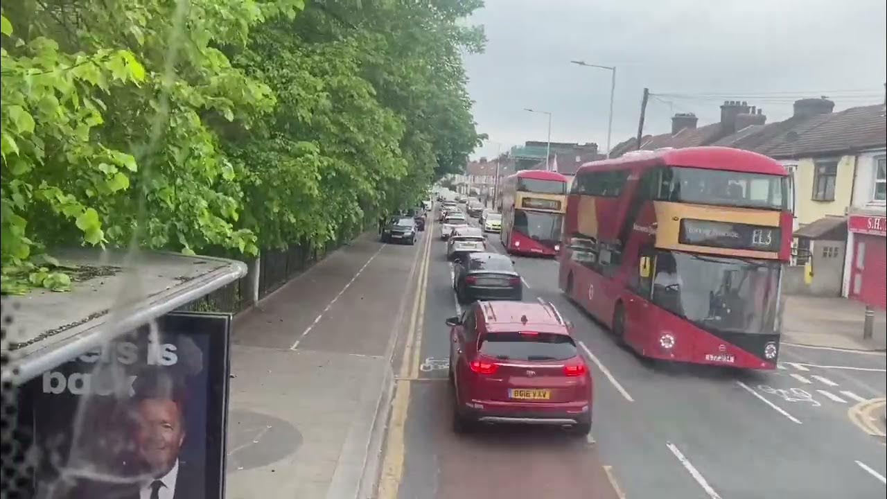 from Thames Road in Barking to Barking Station on the EL3 Bus in around ...