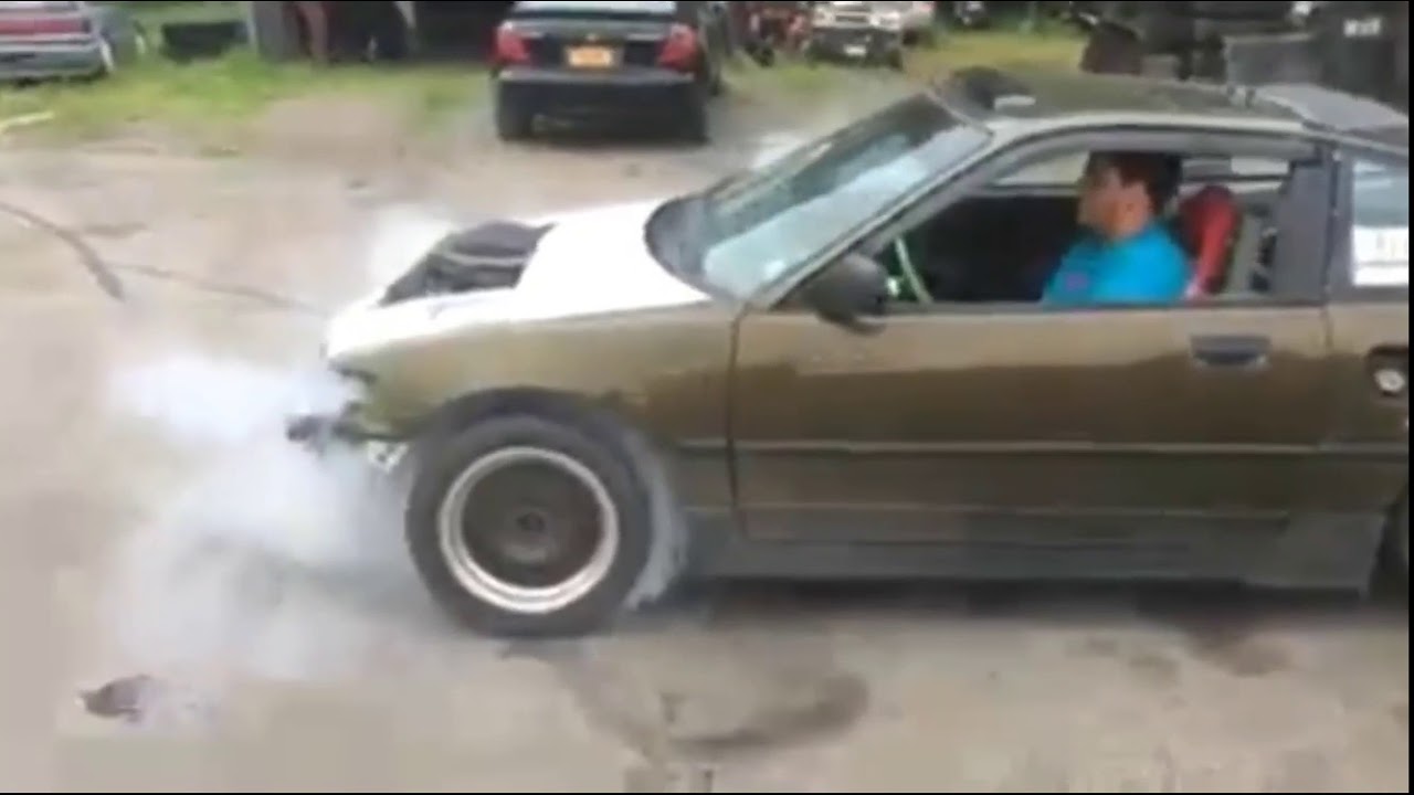 BMP Autoworx V6 CRX Burnout shenanigans - YouTube