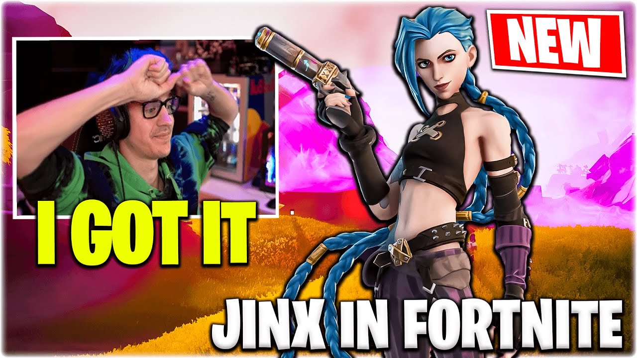 Ninja Loves Arcane Jinx Skin in Fortnite | Jinx Skin Gameplay Fortnite ...