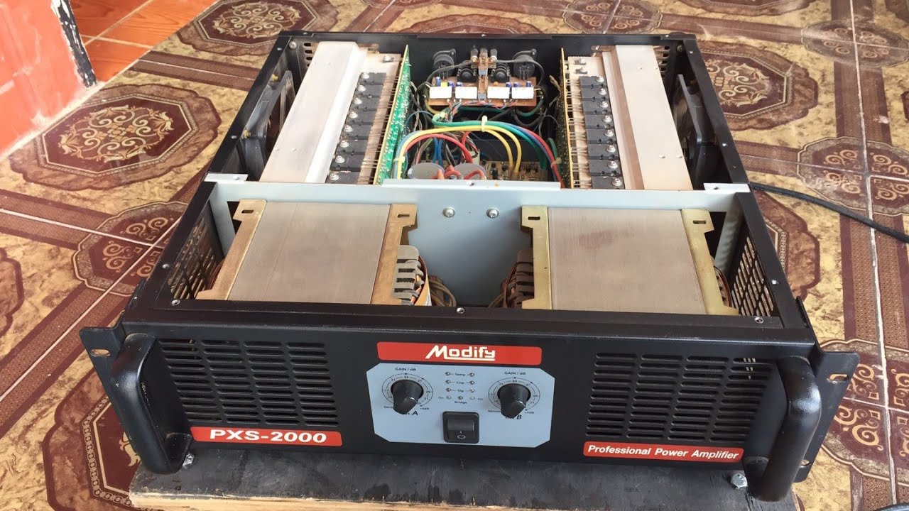 เพาเวอร์แอมป์modify PXS-2000 มือ2 ขับเบสข้างละ2 - YouTube