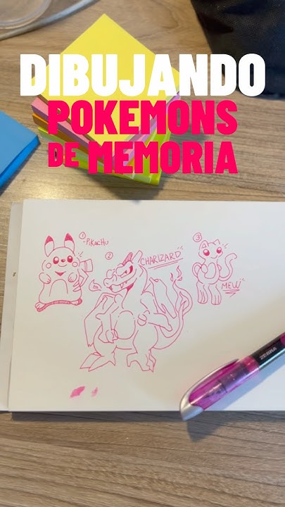 DIBUJANDO A POKEMONS DE MEMORIA - YouTube