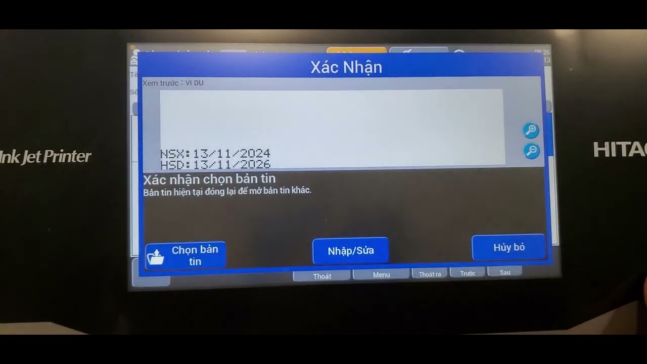 HITACHI IJP UX2 : CHỌN BẢN TIN - YouTube