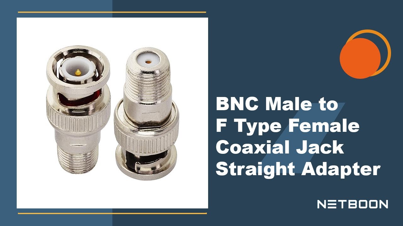 BNC Male to F Type Female Jack Straight Adapter Connector for CCTV ...