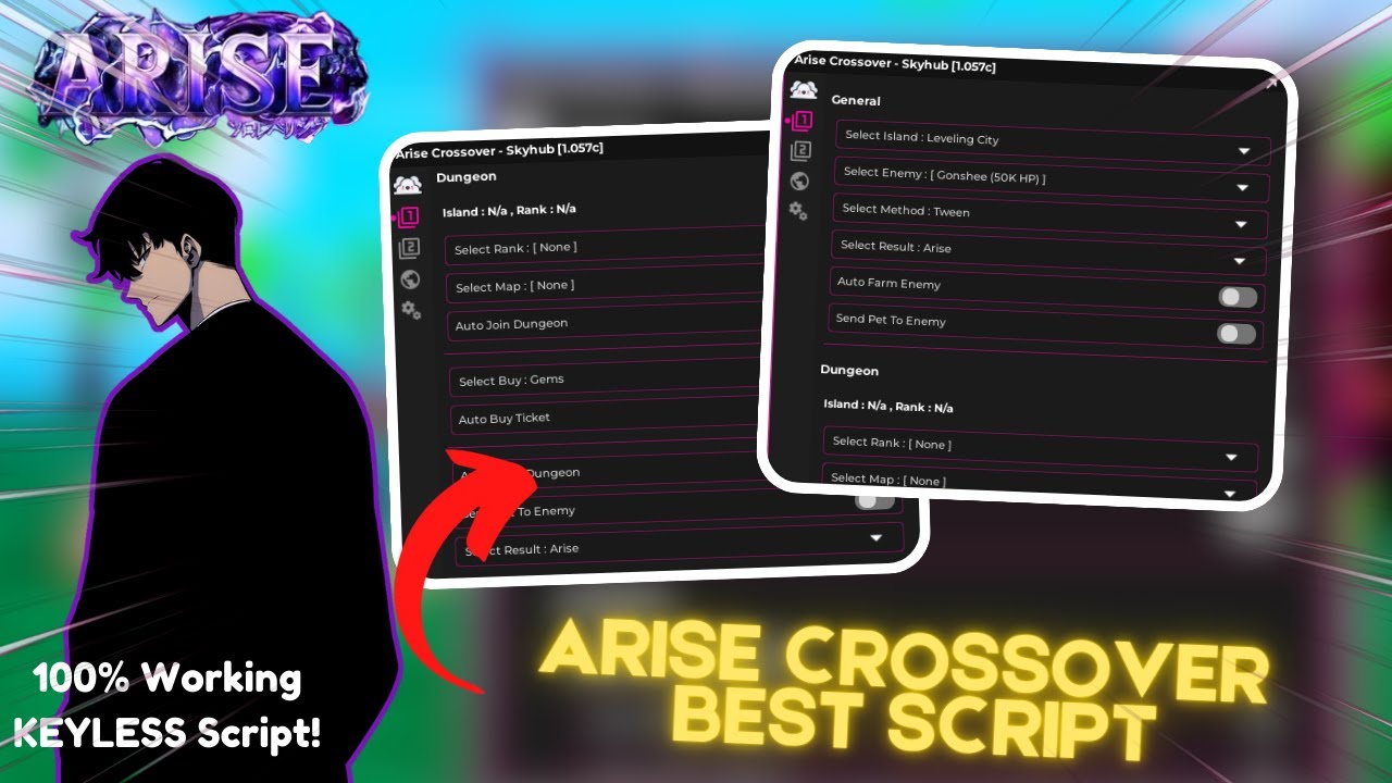 Arise Crossover Script No Key | SkyHub - Auto Farm, Instant Kills & Dungeon Clear (PC & Mobile ...