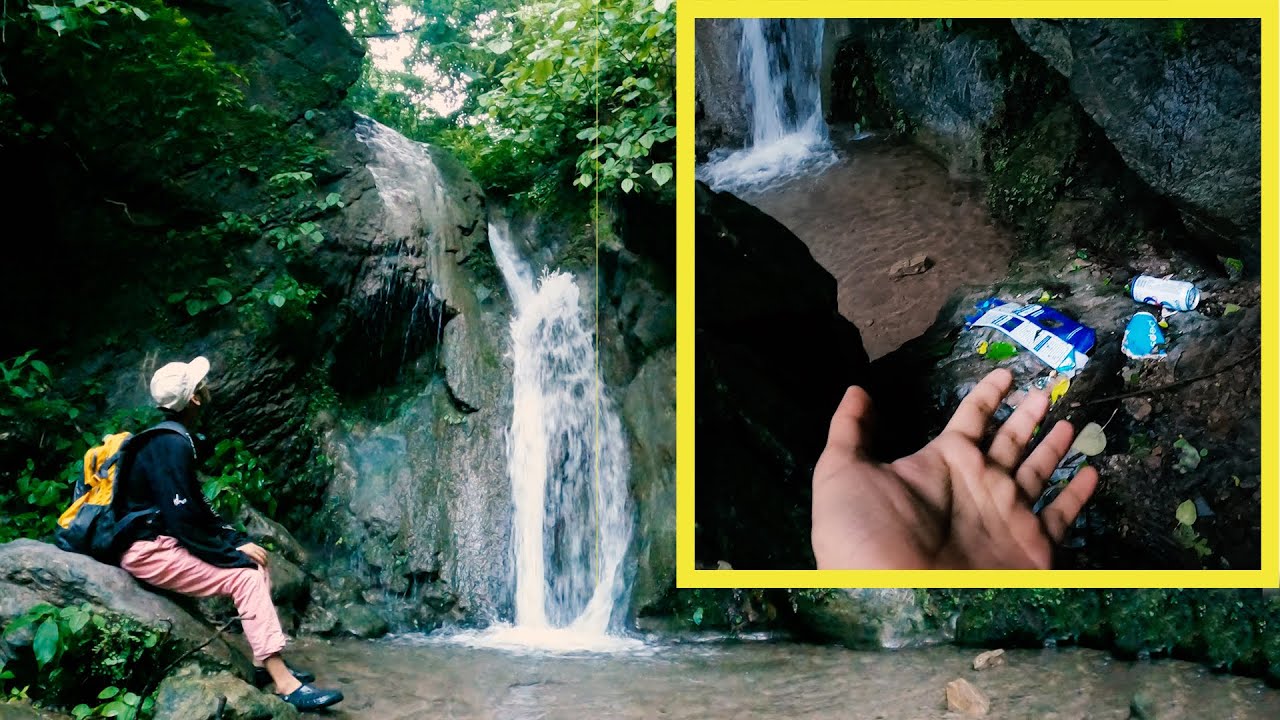 CHAPRI LOG PK BOTTLES fek rakhe hai🤦‍♂️| Waterfall barbad | Rishikesh ...