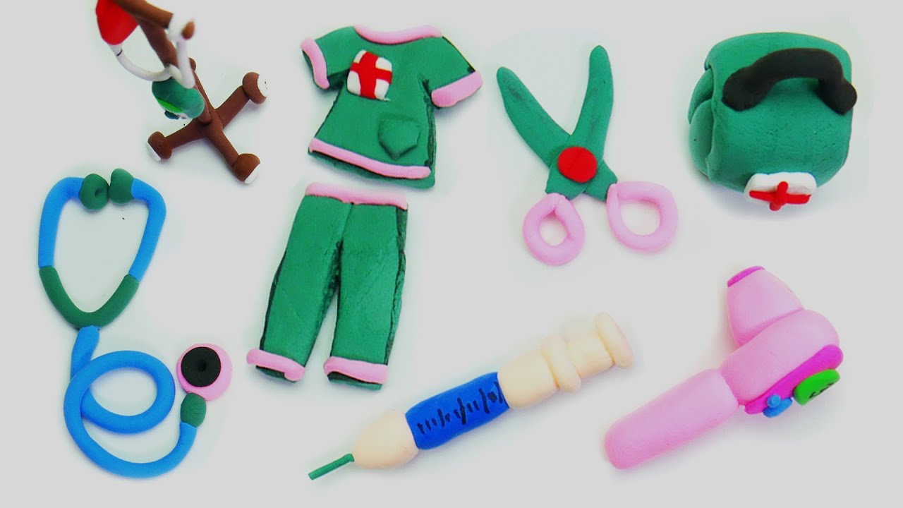 DIY How to Make Polymer Clay Miniature Doctor Set | Polymer Clay ...