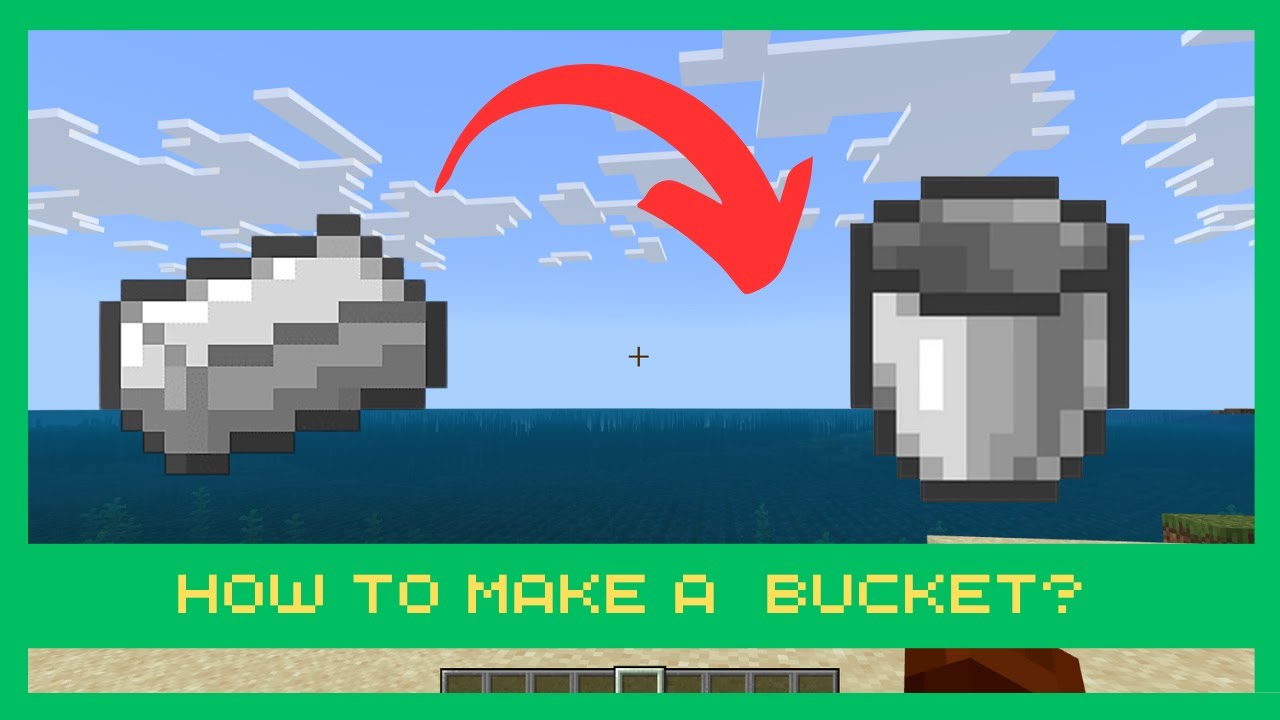 How to make a BUCKET IN MINECRAFT | TUTORIAL MINECRAFT | Minecraft for ...