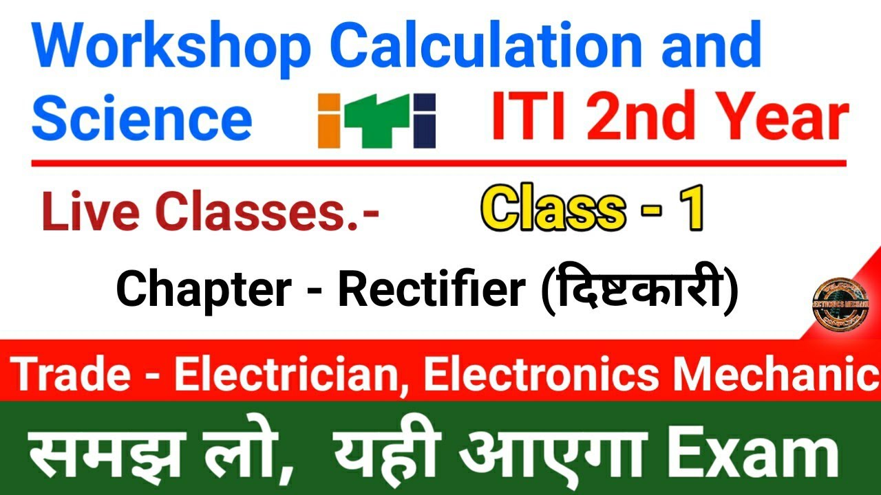 Workshop Calculation and Science 2nd Year Live Classes - Electronics ...
