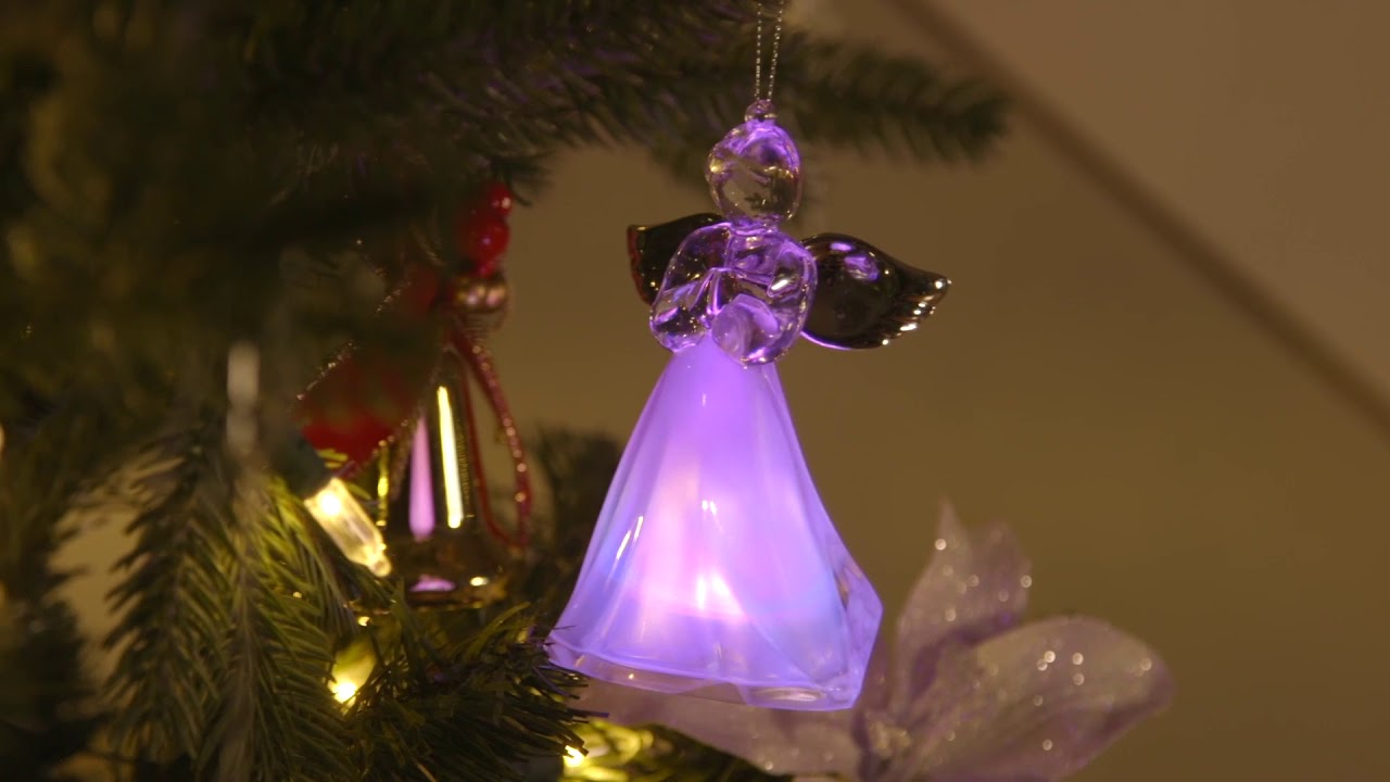 Color Changing Angel Ornaments P3594 from Cypress Home - YouTube