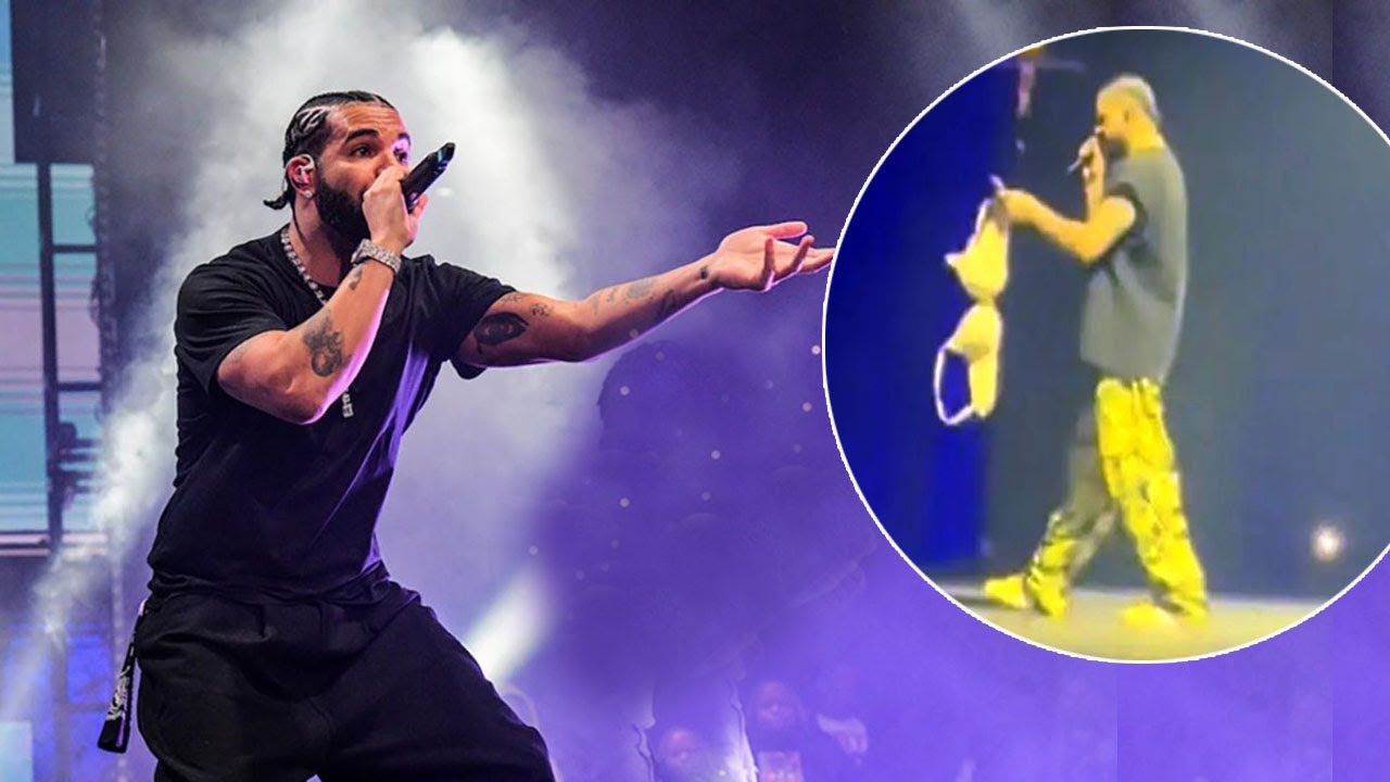 Drake gets covered in bras and underwear while performing in Concert ...