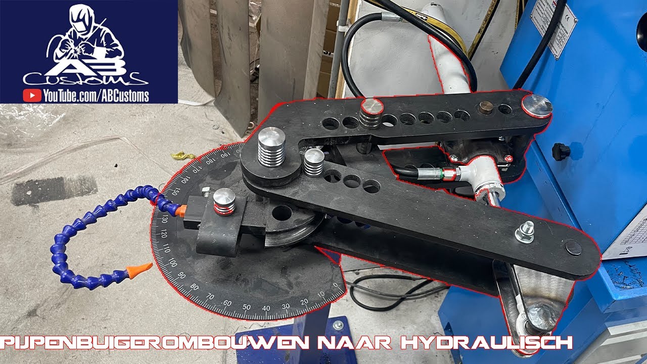 Handmatige pijpenbuiger ombouwen naar hydraulisch - YouTube