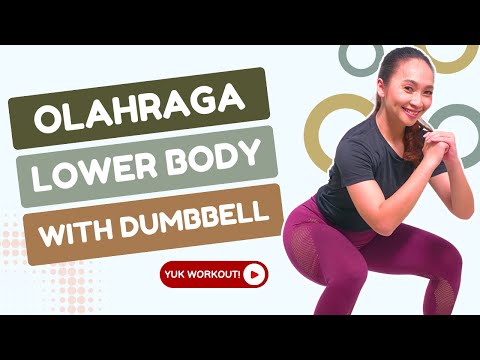 OLAHRAGA PAKAI DUMBBELL! 10 Menit Melatih Otot Paha dan Bokong Pemula | Workout Ringan Dirumah