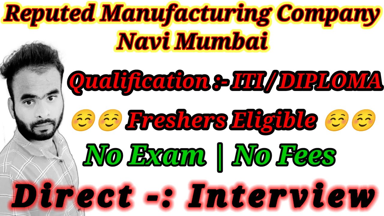 Reputed Manufacturing Company Job | Diploma Mechanical Jobs | ITI Jobs ...