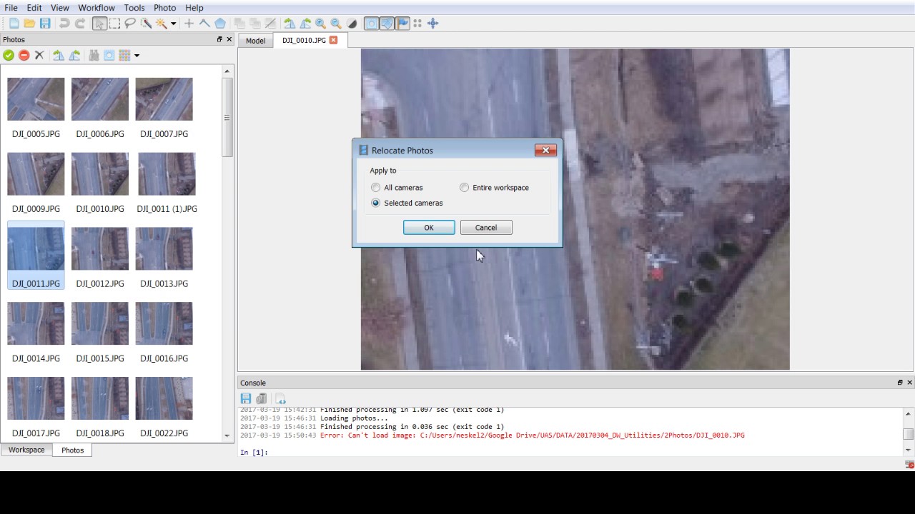 Agisoft 1.3 Tutorial - Change Path "Can't load image" error - YouTube