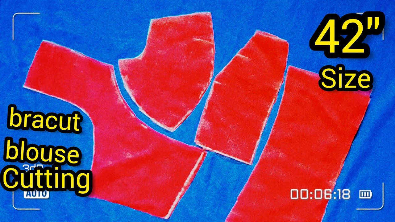 42" size katori blouse cutting Tutorial | how to cut bra cut / double ...