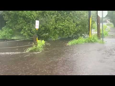 Flooding in Northport on Michigan's Leelanau Peninsula
