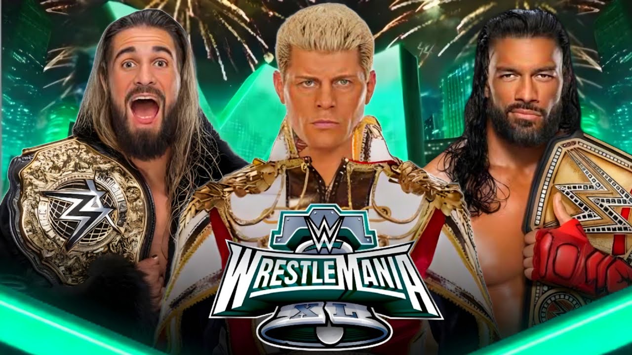 Roman Reigns vs Cody Rhodes vs Seth Rollins Full Match WWE WrestleMania ...