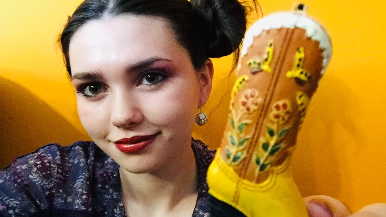 ASMR Tingly Up Close Whispers | Miniature Cowboy Boots - YouTube