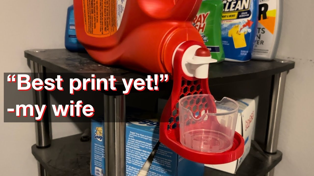 3D Printed Laundry Detergent Cup Holder: A Game Changer! - YouTube
