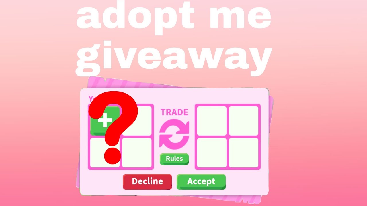 ADOPT ME GIVEAWAY - YouTube