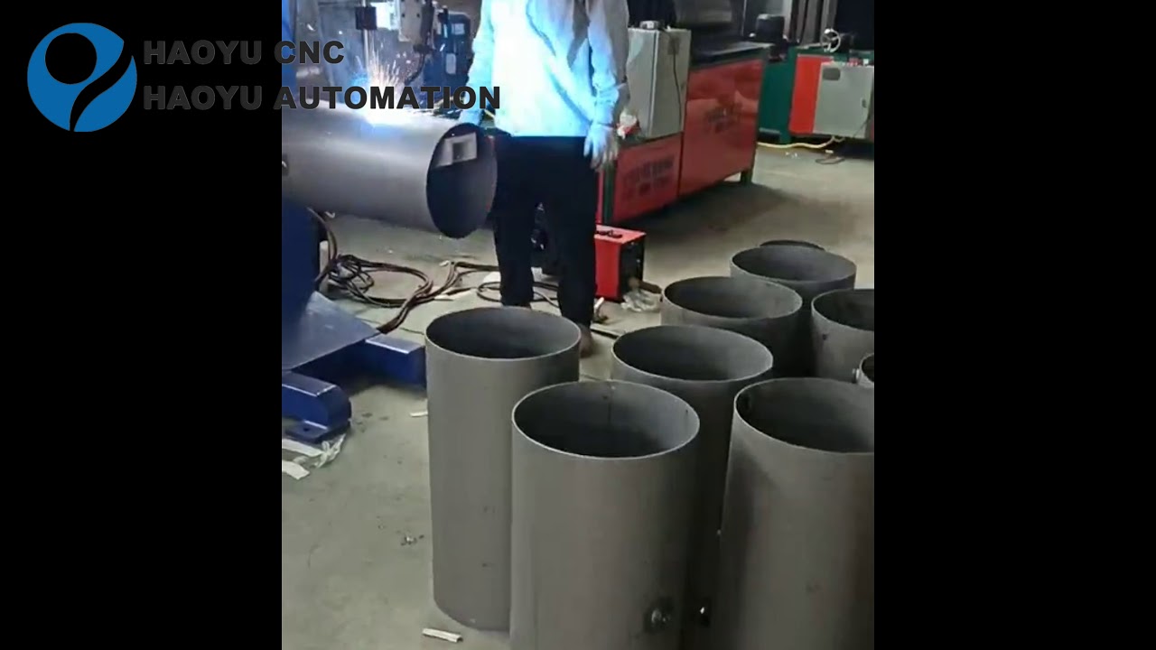 Tank oil nozzle automatic welding machine - YouTube