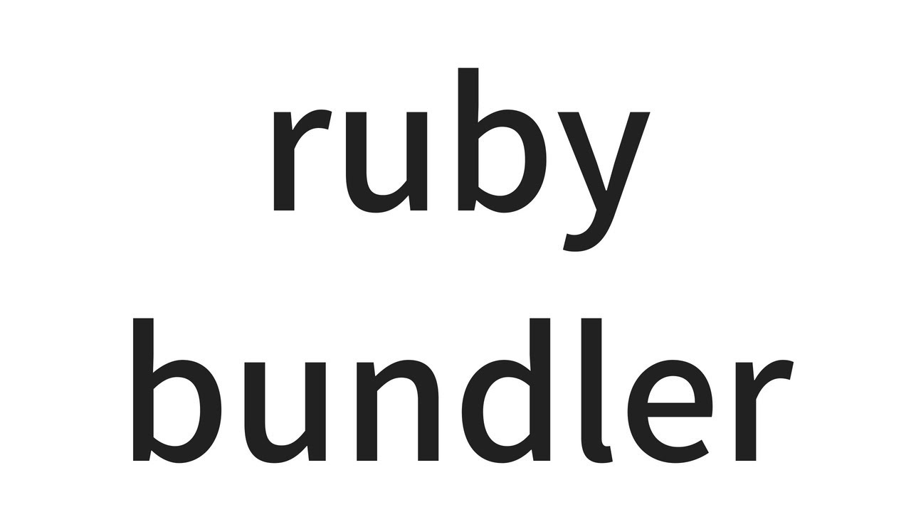 ruby入門 bundlerでパッケージを管理する - YouTube