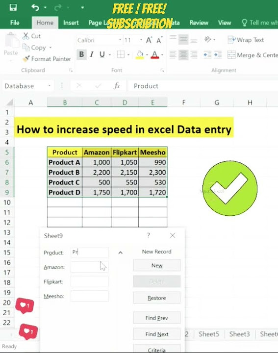 "Excel Shortcut: ALT + D + O for Quick Data Entry!" - YouTube