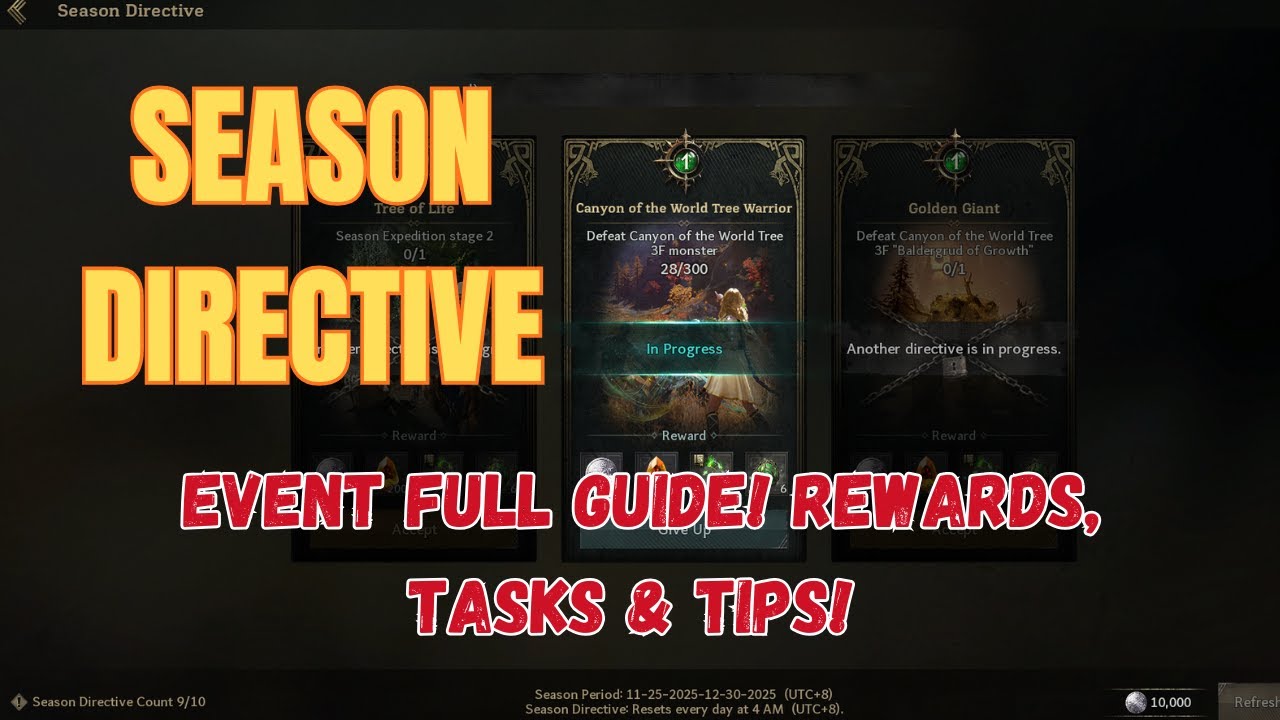 Legend of Ymir – Season Directive Event Full Guide! Rewards, Tasks ...