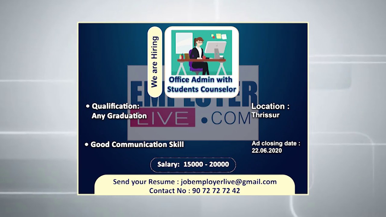 Job Vacancy 17-06-2020 - YouTube