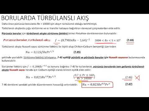 Isı ve Kütle Transferi 12. hafta ders anlatımı 3. kısım (toplam 3 kısım)
