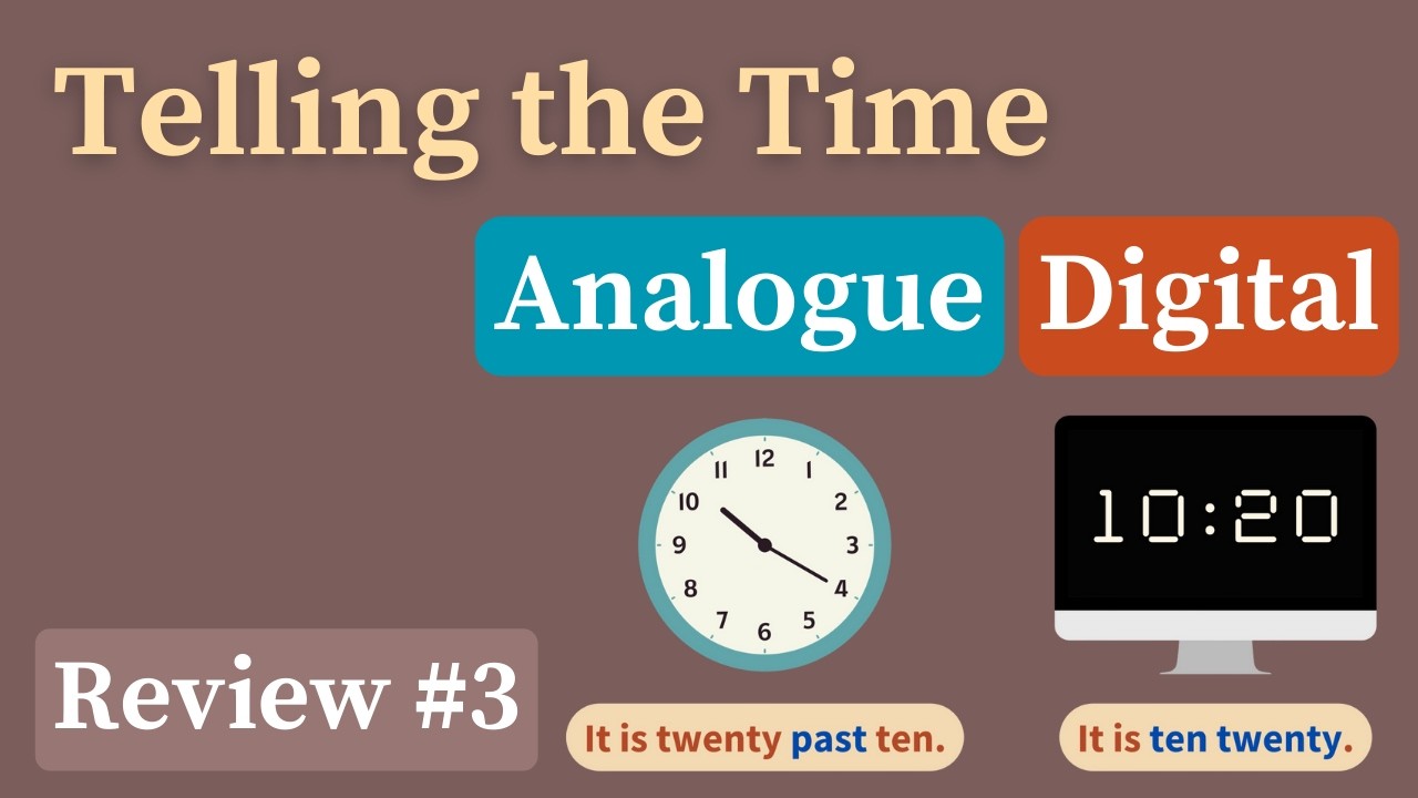 Review 3 - Telling the Time in English ( Analogue & Digital Clock ...