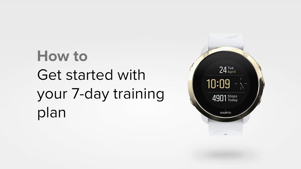 Suunto 3 - How to get started with your 7-day training plan - YouTube