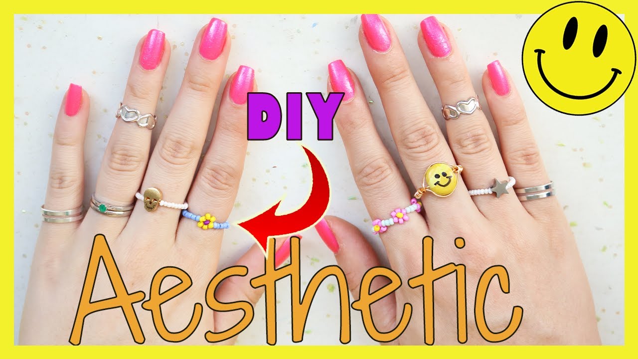 💍Cómo hacer ANILLOS AESTHETIC con MOSTACILLAS 👌2021 - YouTube