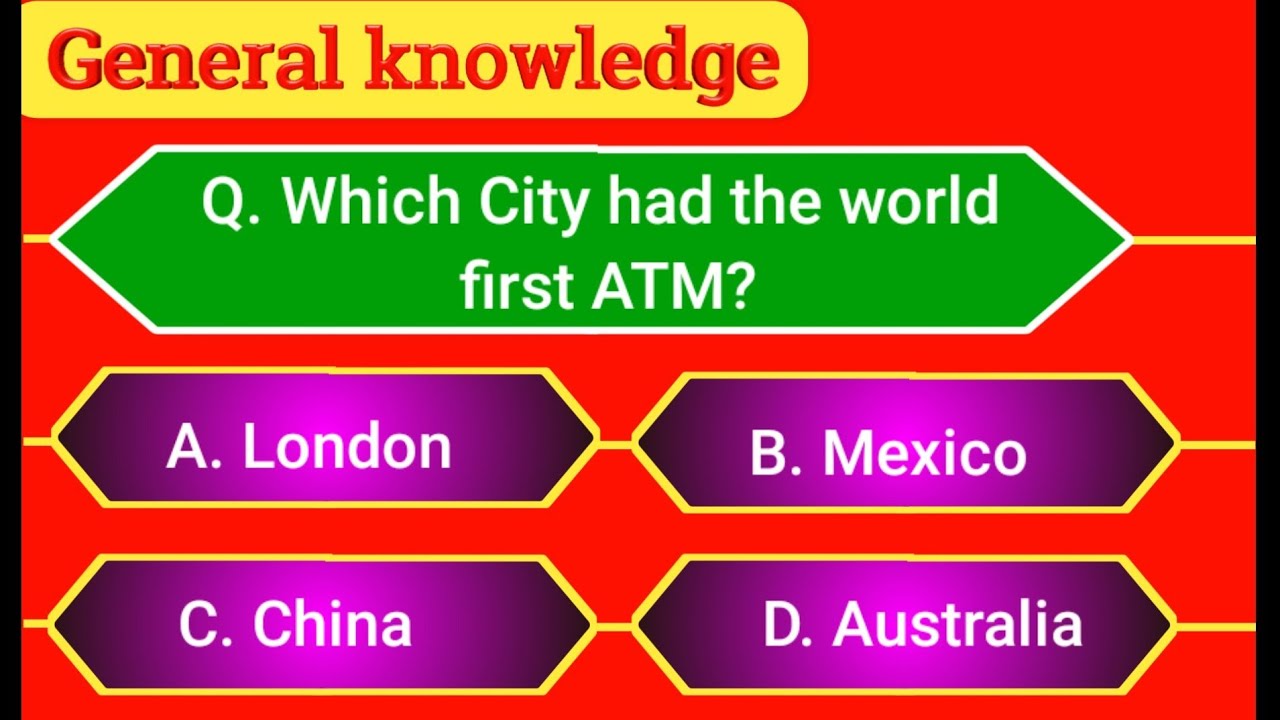 Multiple Choice Trivia Quiz Questions And Answers | Trivia Quiz | Daily ...