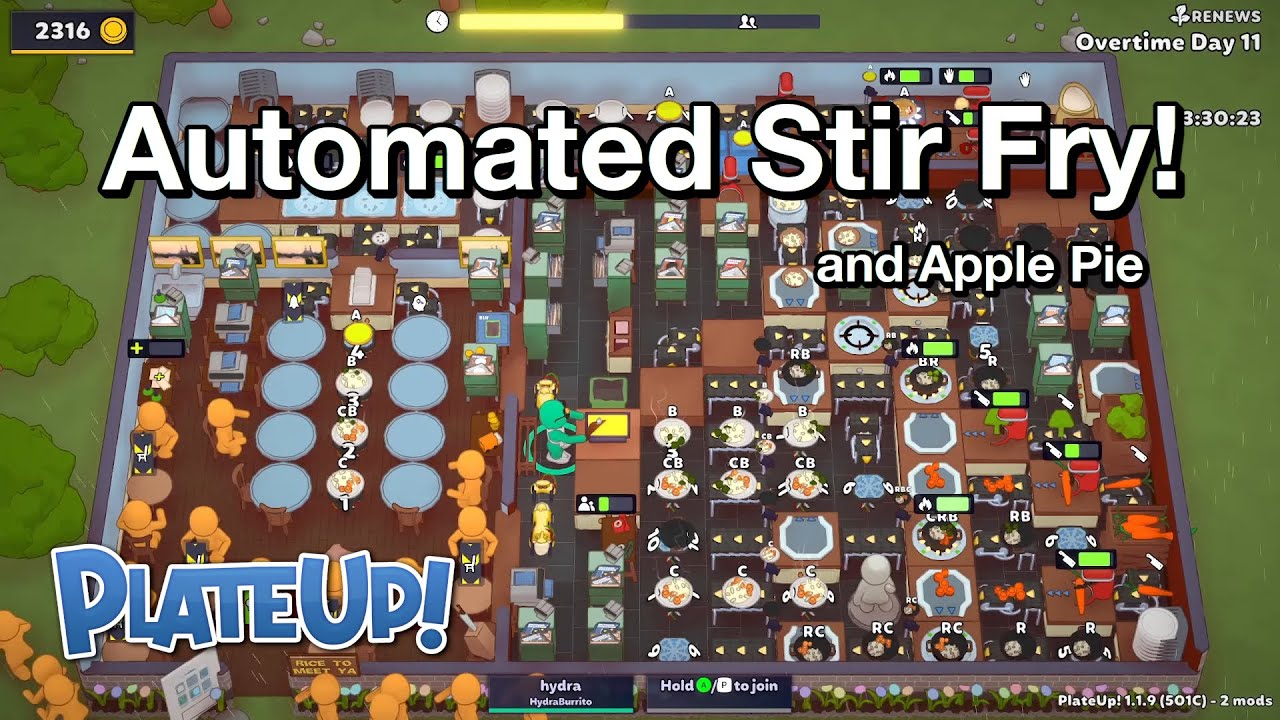 Solo Day 1 to Auto Stir Fry and Apple Pies on OT11 - Automation ...