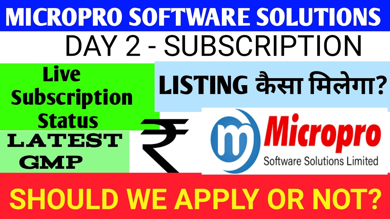 Micropro Software Ipo 🔴 Micropro Software Ipo Gmp 🔴 Micropro Software ...