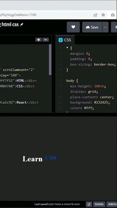 Scrolling Text Animation Using HTML & CSS | HTML Marquee #shorts #viral #fyp #htmlcss #html #css ...
